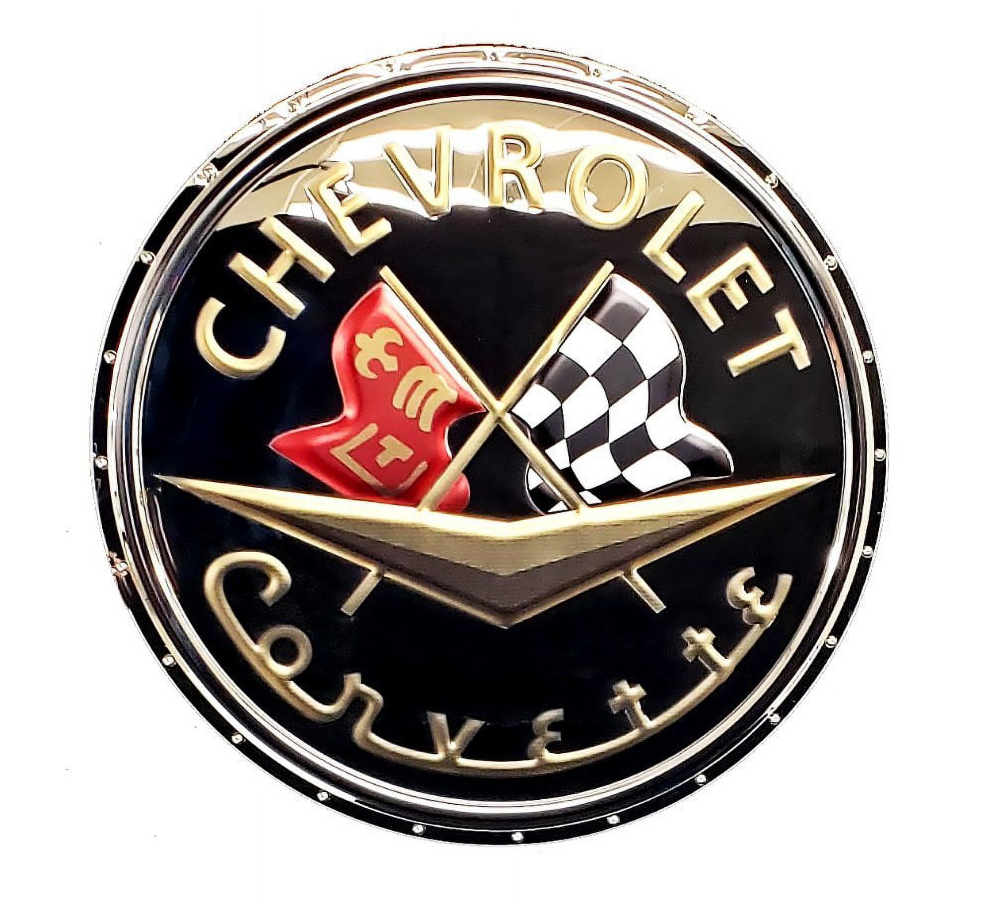 1953-1962 C1 Corvette Badge Stainless Steel Wall Hanging Sign - Black ...