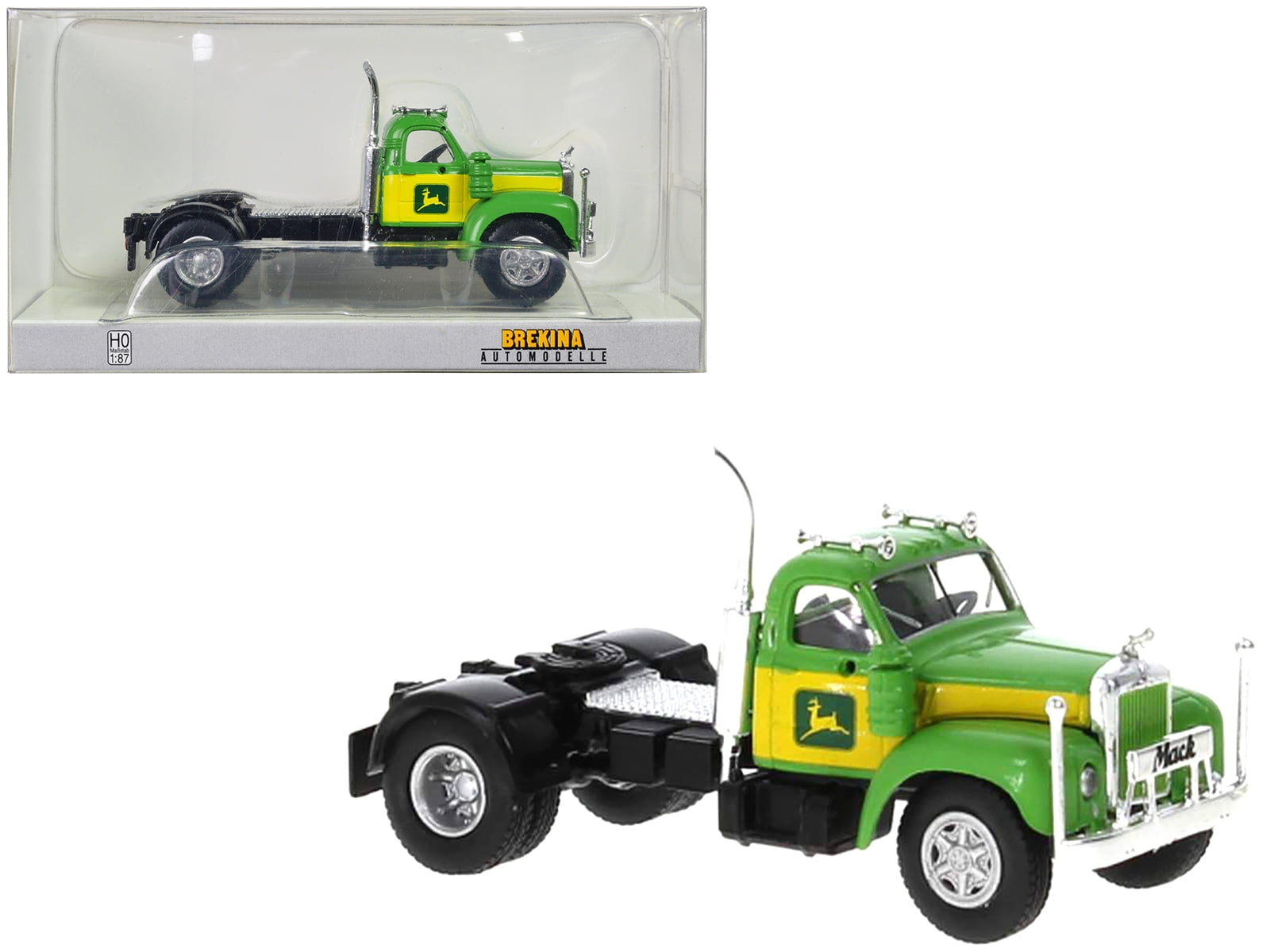 1953 B-61 Truck Tractor Green and Yellow "John Deere" 1/87 (HO) Scale ...