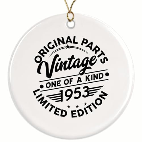 1953 Original Parts Christmas Ornament - Born in 1953 - Funny Birthday ...