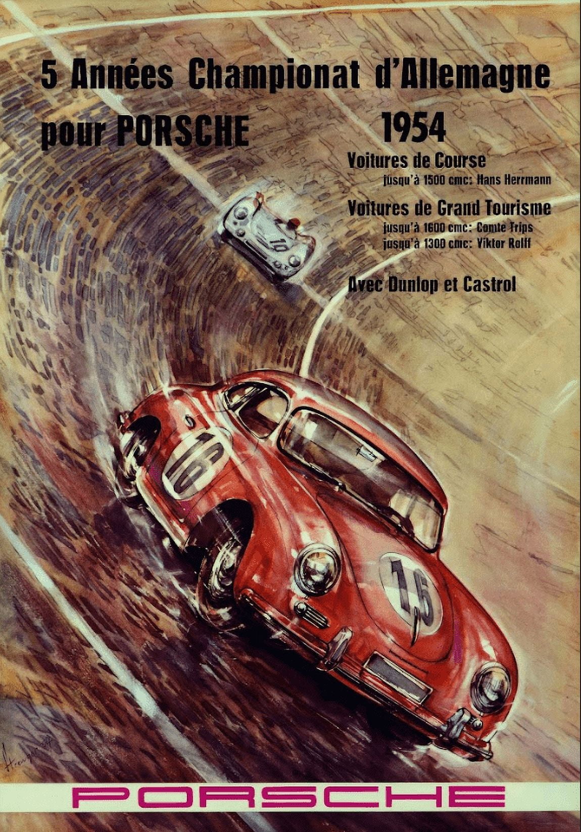 1954 Car Racing Poster - Iconic Motorsport Era, Vintage Racing Design ...