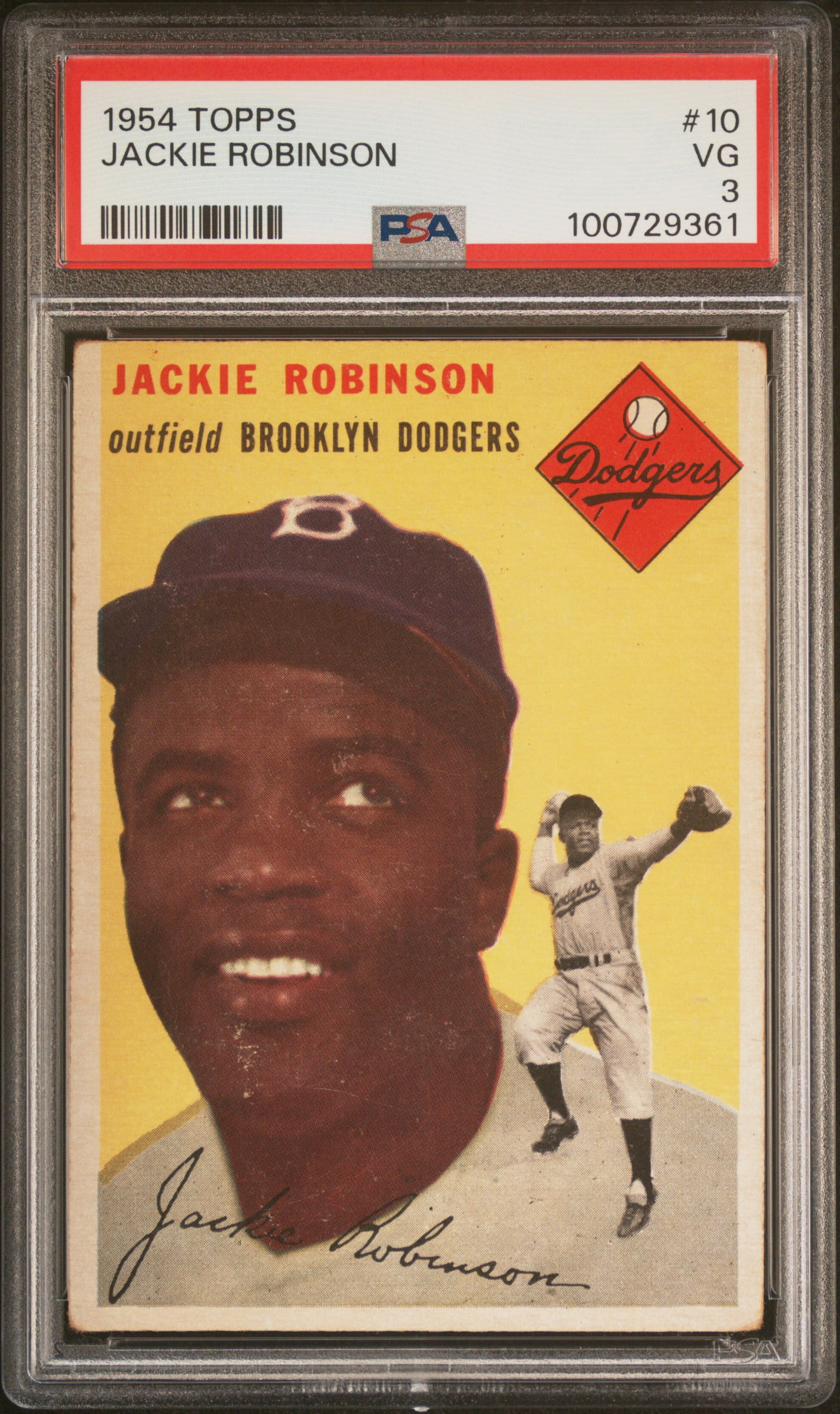 1954 Topps #10 Jackie Robinson PSA 3 - Walmart.com