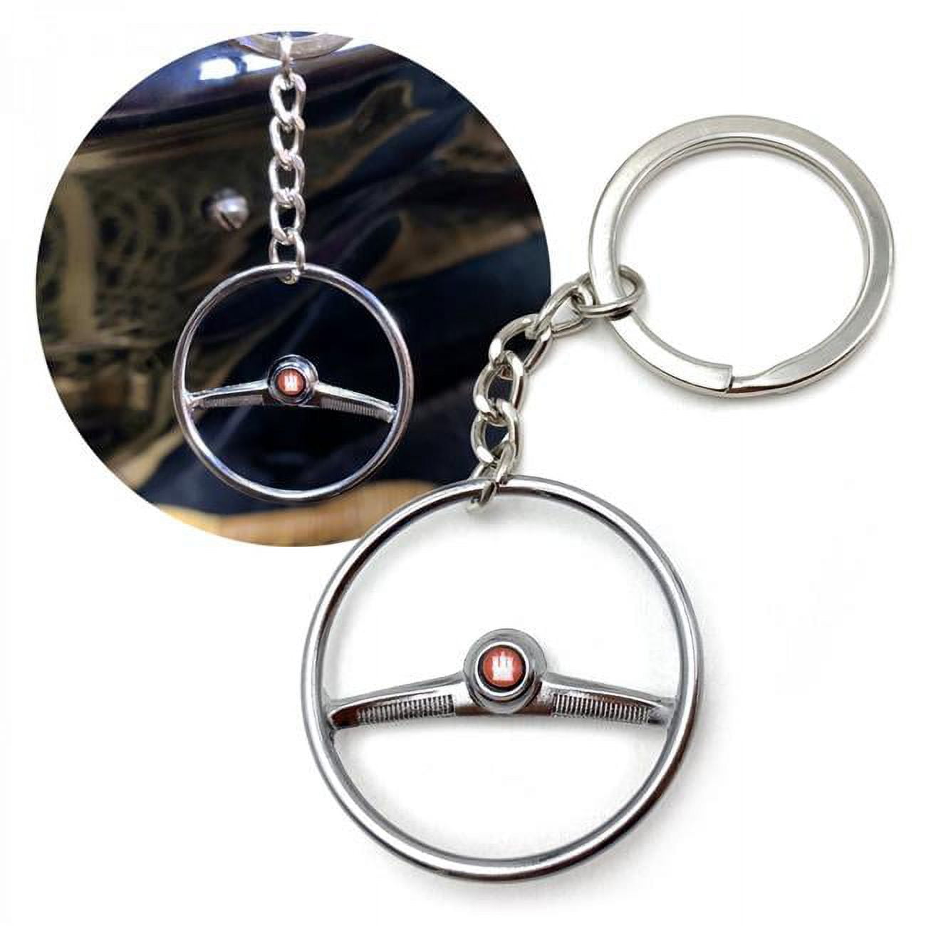 1955-59 Volkswagen Beetle Chrome Offset Batwing Steering Wheel Keychain ...