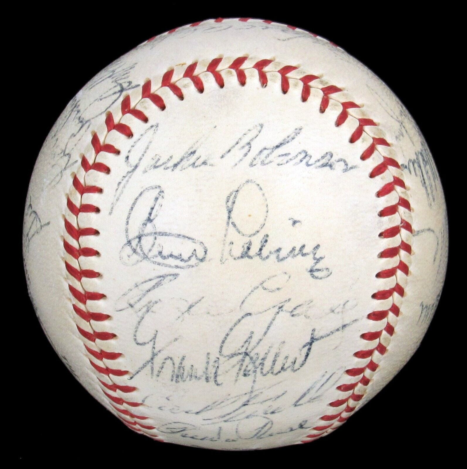 1955 Brooklyn Dodgers W.S. Champs Team Signed Baseball Jackie Robinson ...