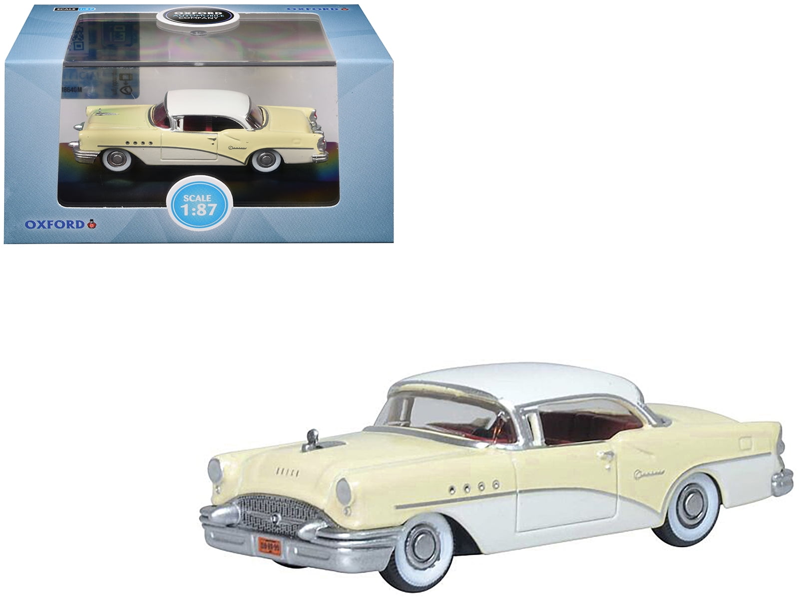 1955 Buick Century Condor Yellow and Dover White with Red Interior 1/87 ...