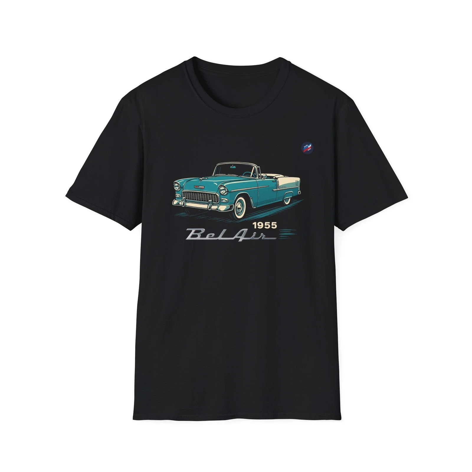 1955 Chevy Bel Air Convertible Shirt – Classic Vintage Car Graphic Tee ...