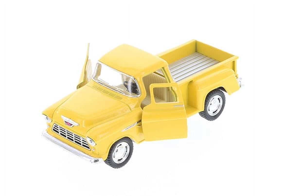 1955 Chevy Stepside Pickup Truck, Yellow - Kinsmart 5330/5D - 1/32 ...