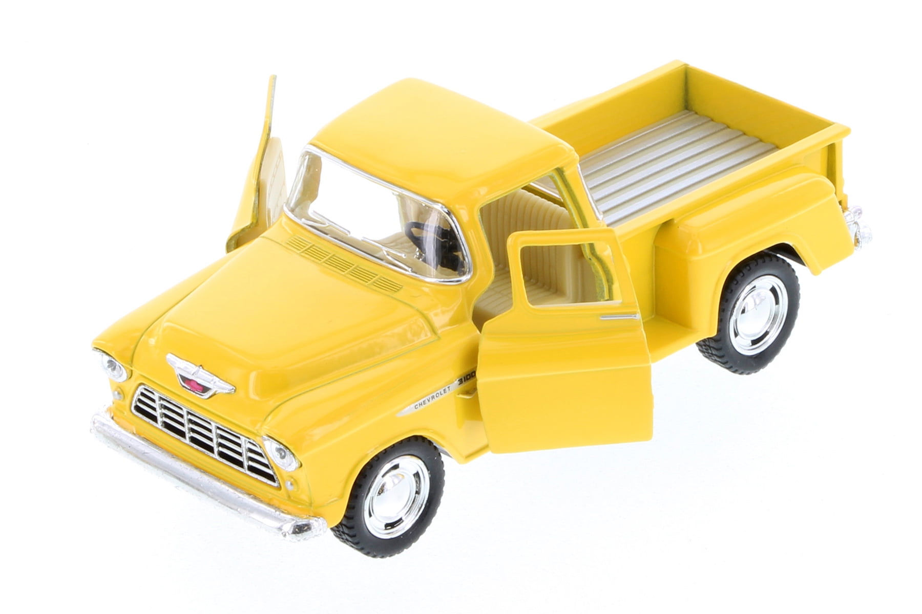 1955 Chevy Stepside Pickup Truck, Yellow - Kinsmart 5330D - 1/32 Scale ...