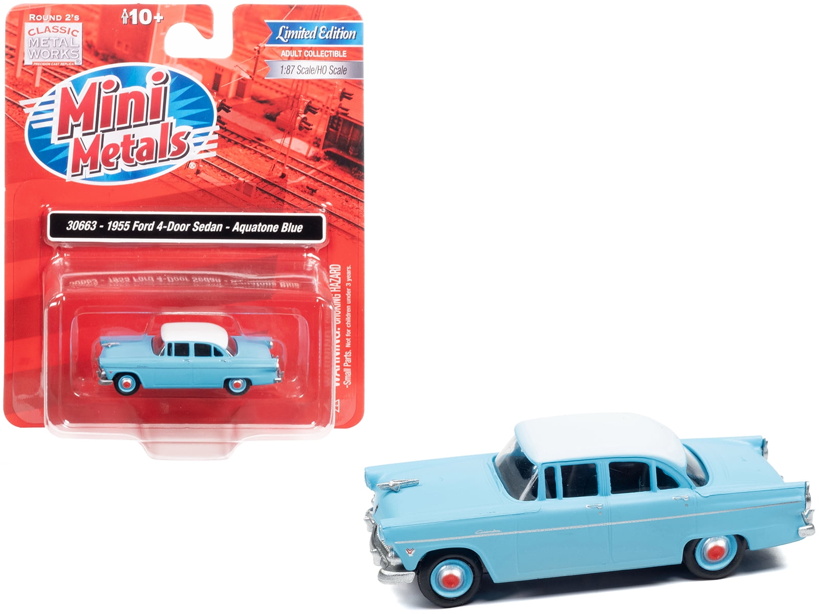 1955 Ford 4-Door Sedan Aquatone Blue with White Top 1/87 (HO) Scale ...