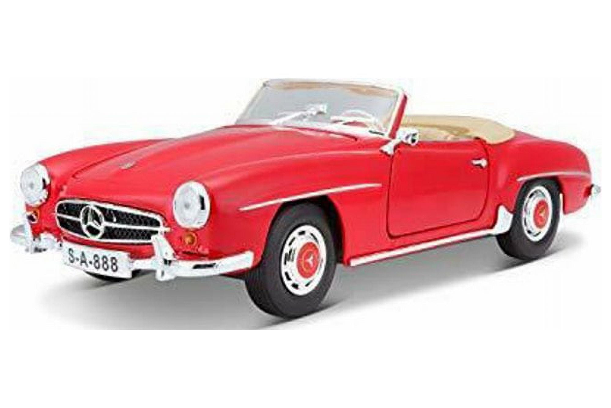 1955 Mercedes-Benz 190SL Convertible, Red - Maisto 31824R - 1/18 scale ...