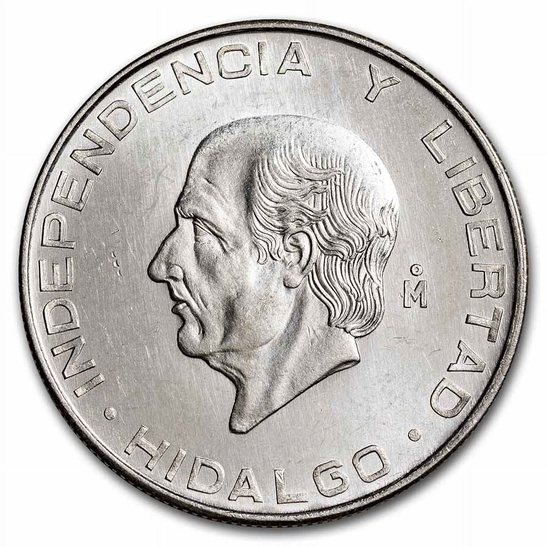 1955-Mo Mexico Silver 5 Pesos Hidalgo BU - Walmart.com