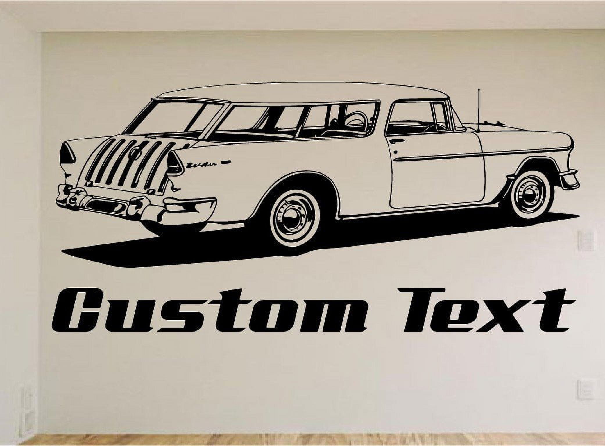 1955 Nomad Car Wall Decal - Auto Wall Mural - Vinyl Stickers - Boys ...