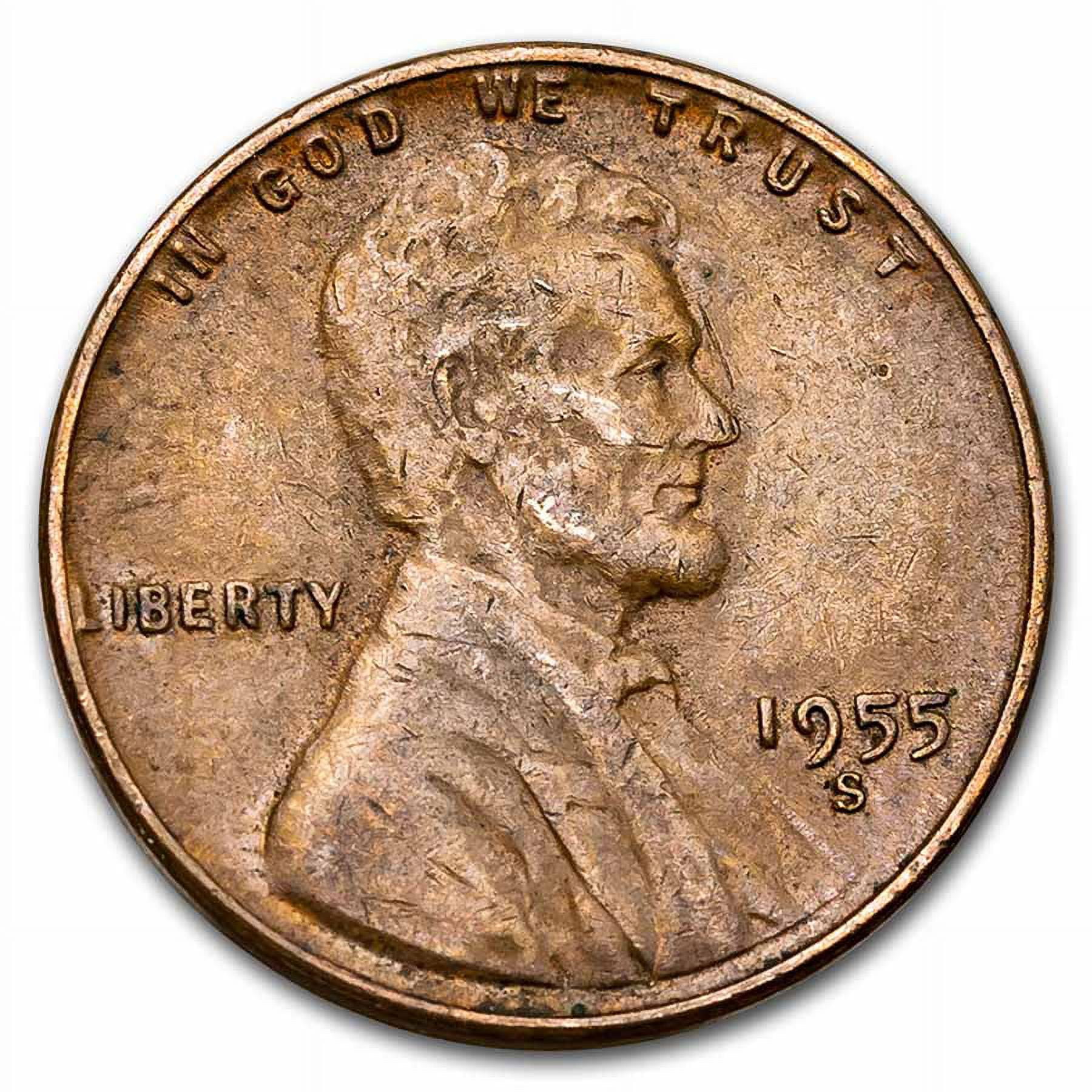 1955-S Lincoln Cent BU (Brown) - Walmart.com