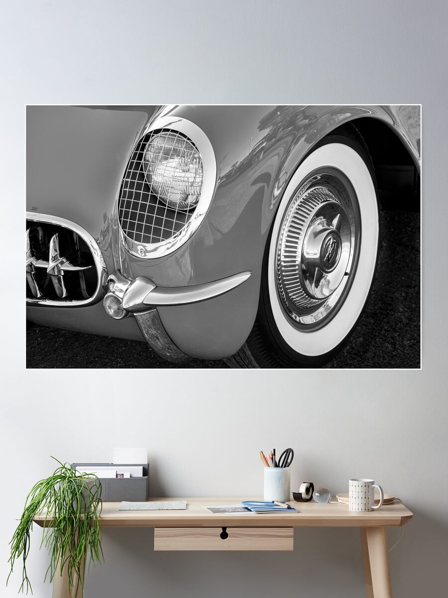 1955 Vette Poster Wall Art, Modern Wall Decor For Living Room Bedroom ...
