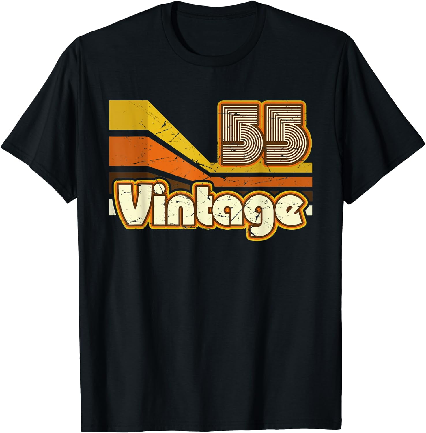 1955 vintage birthday retro gifts for men woman 70s 80s T-Shirt Black ...