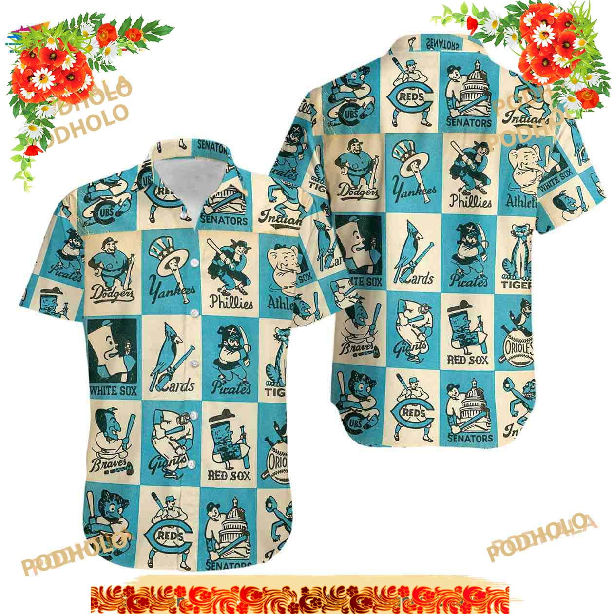1956 Baseball Team Mascots Aloha Beach Hawaiian Shirt, School Mascot ...