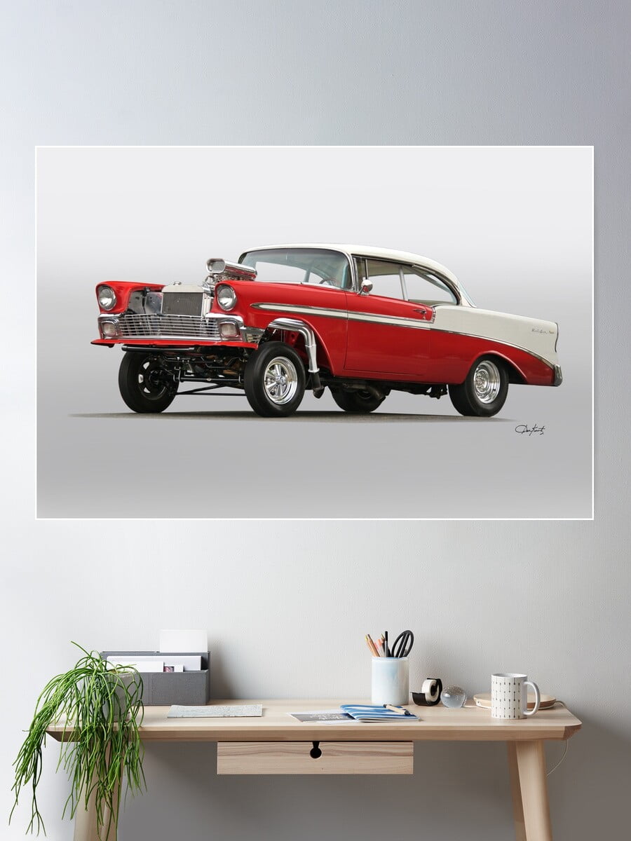 1956 Chevrolet Bel Air 'Street Gasser' Poster Wall Art, Modern Wall ...