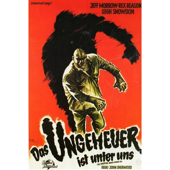 1956 The Creature Walks Among Us Movie Poster Rex Reason Jeff Morrow ...
