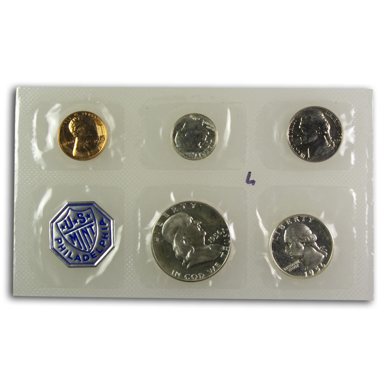 1956 U.S. Proof Set (Type-2 Half) 3 Feathers - Walmart.com