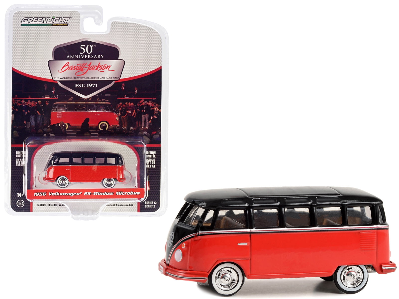1956 Volkswagen 23 Window Microbus Barrett Jackson Red and Black with ...