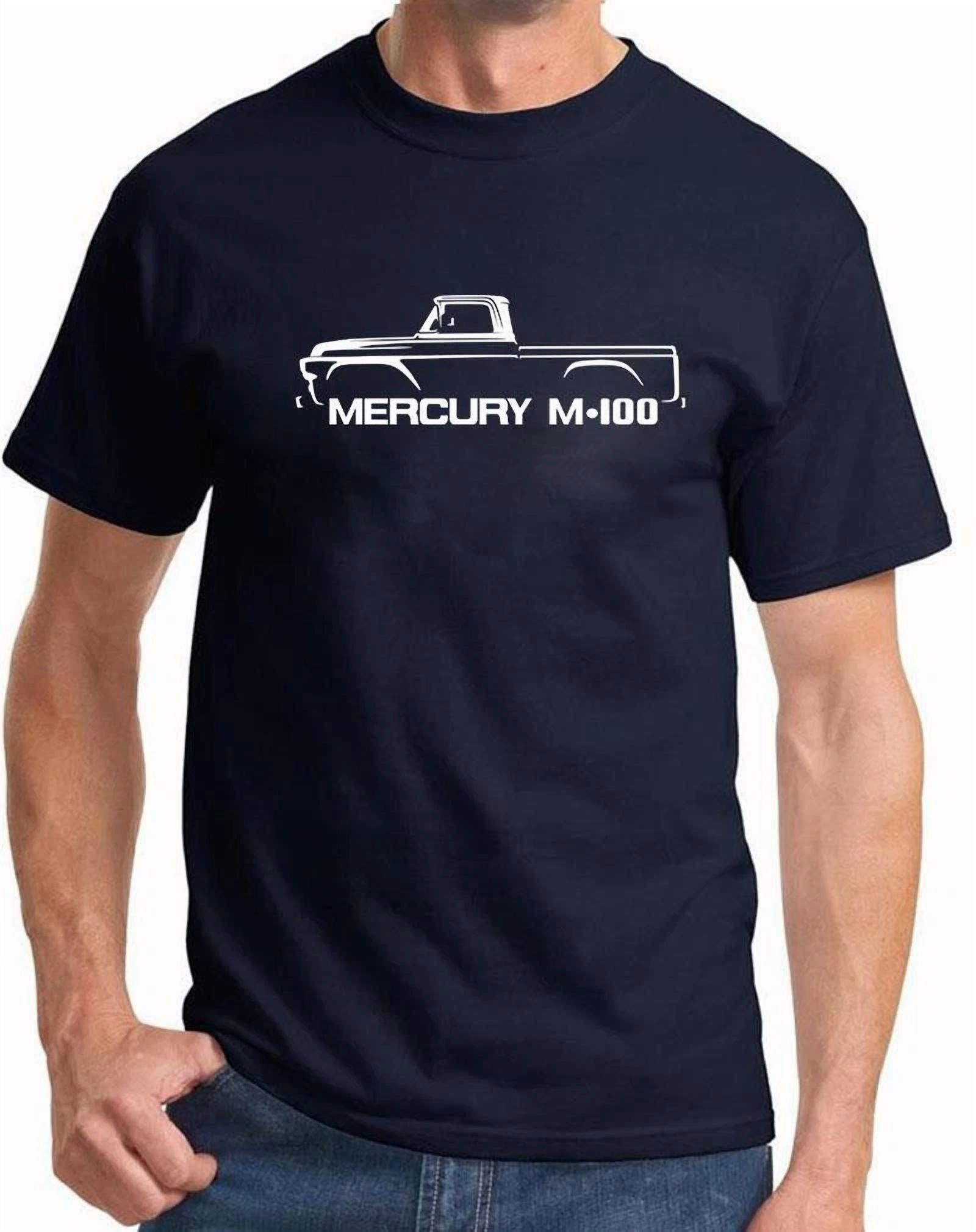 1957 60 Mercury M100 Pickup Truck Outline Design Tshirt NEW Colors 1957 60 Mercury M100 Pickup Truck Outline Design Tshirt NEW Colors