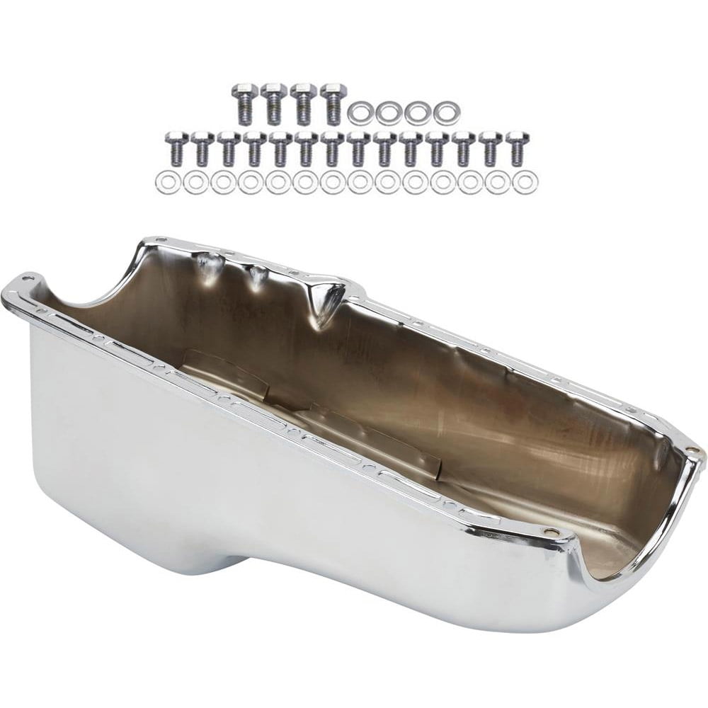 1957-79 Small Block Chevy Chrome Oil Pan and Bolt Kit - Walmart.com