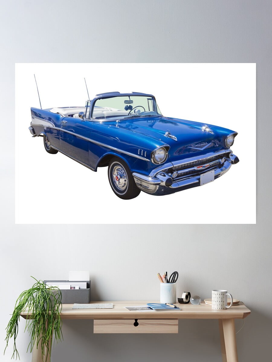 1957 Chevrolet Bel Air 2-Door Convertible Poster Wall Art, Modern Wall ...