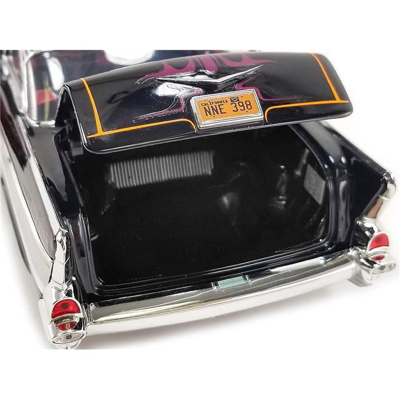 1957 Chevrolet Bel Air Black with Flames and Pinstripe Top "Big Daddy ...
