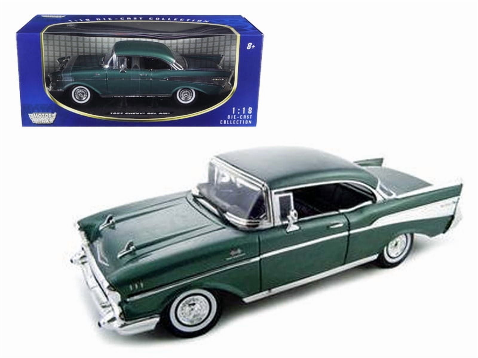 1957 Chevrolet Bel Air Black \Timeless Classics\ 1/18 Diecast Model Car ...