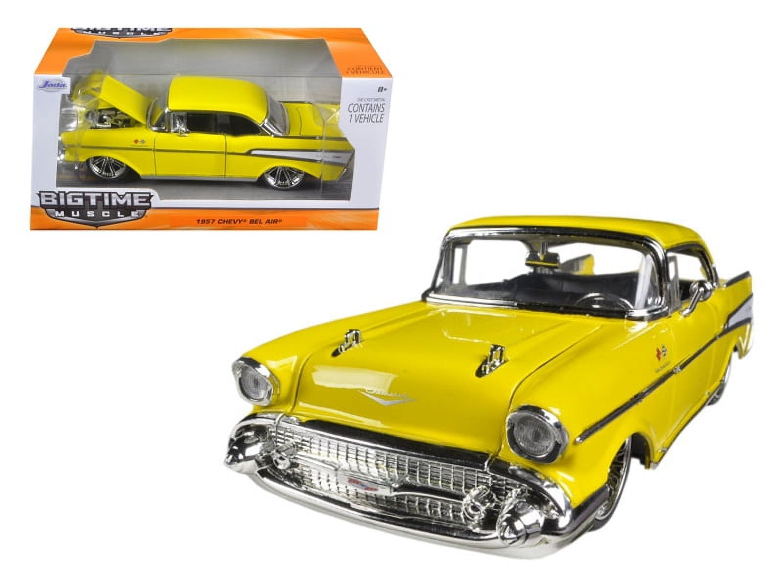 1957 Chevrolet Bel Air Yellow 1/24 Diecast Car Mod - Walmart.com