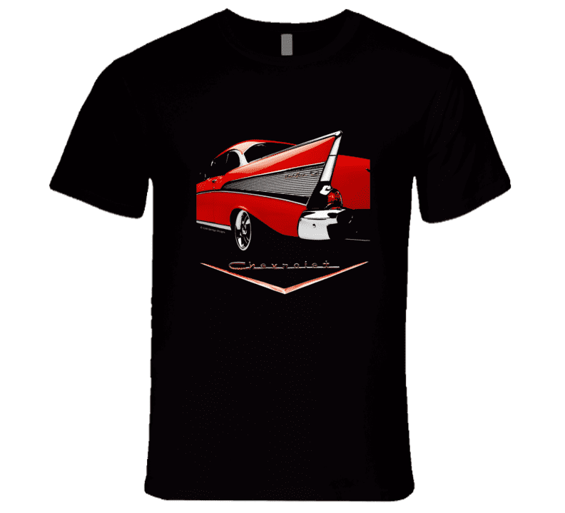 1957 Chevrolet Belair Red Chevy Premium Gift Classic Hot Rod T Shirt ...