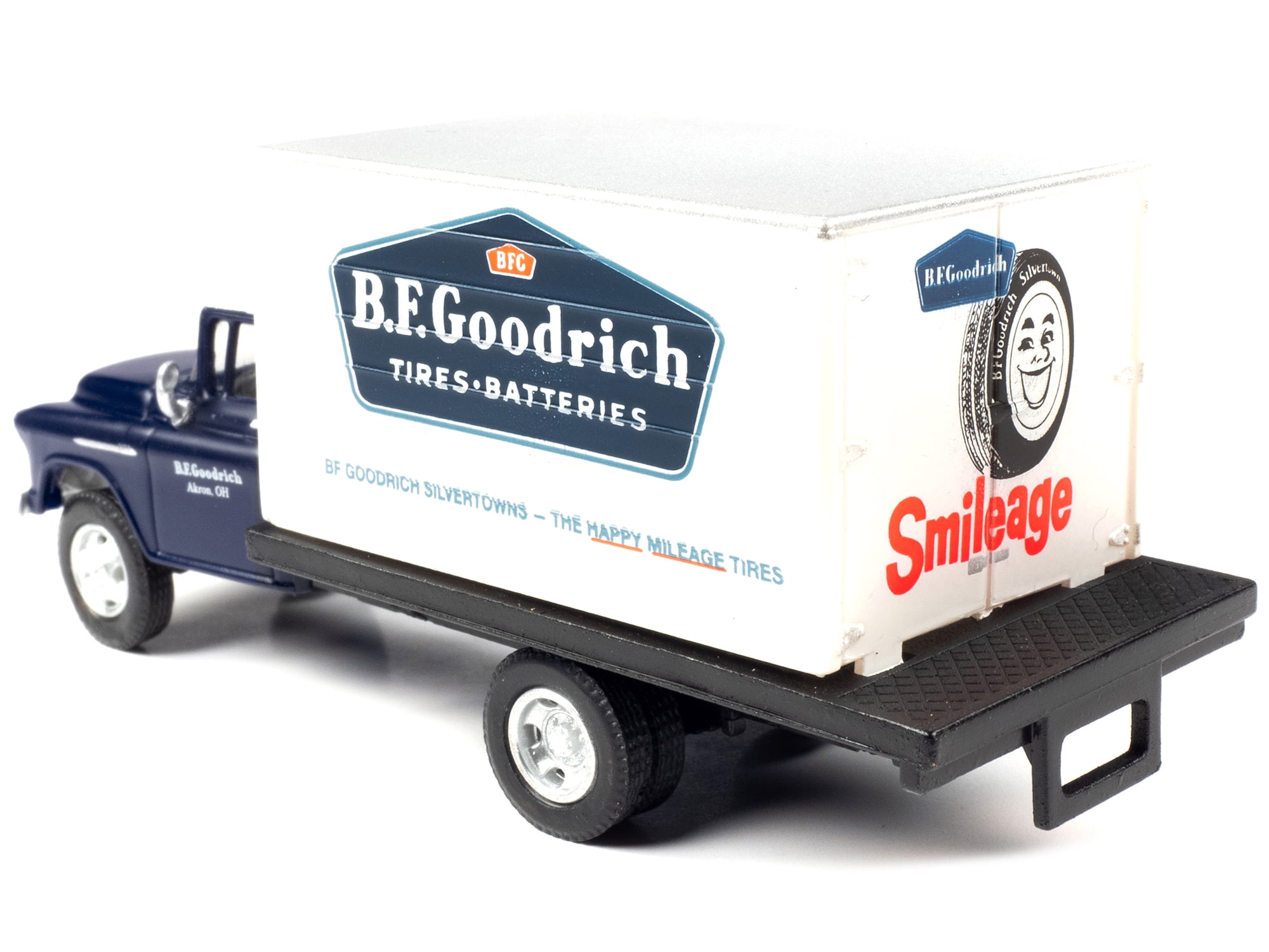 1957 Chevrolet Box Truck Dark Blue with White Top "BFGoodrich" 1/87 (HO ...