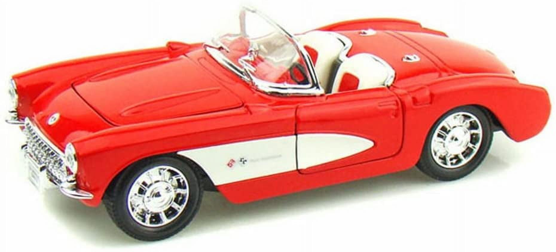 1957 Chevrolet Corvette 1/24 Scale Diecast Metal Model - RED - Walmart.com