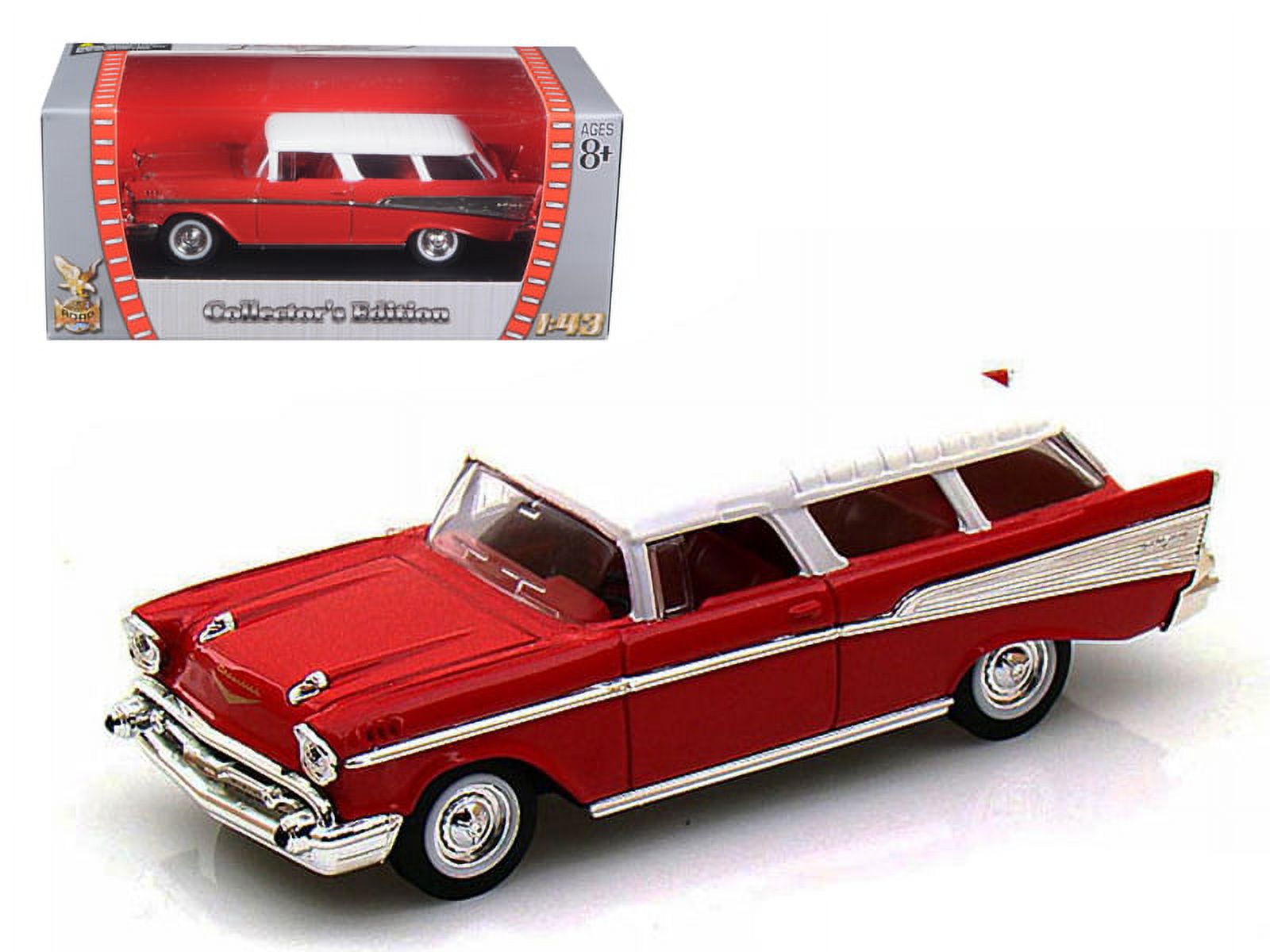 1957 Chevrolet Nomad Red with White Top 1/43 Diecast Model Car by Road ...