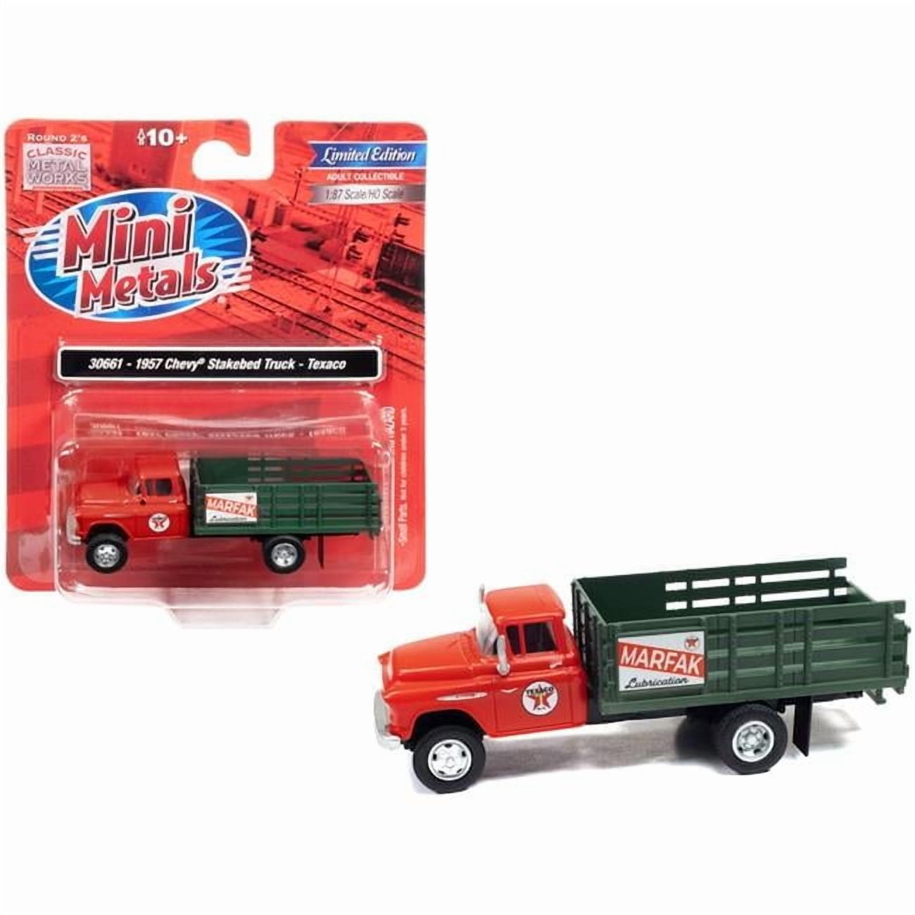 1957 Chevrolet Stakebed Truck Red "Texaco - Marfak Lubrication" 1/87 ...