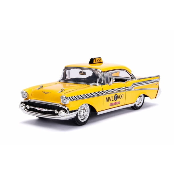 1957 Chevy Bel Air Taxi, Deadpool - Jada 30839 - 1/24 scale Diecast ...