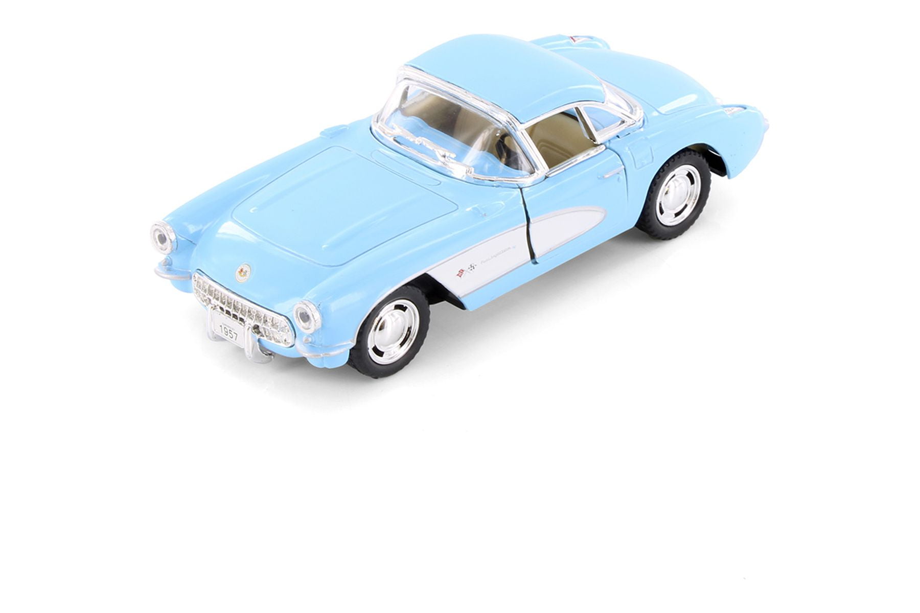 1957 Chevy Corvette Hard Top, Blue - Kinsmart 5316/2D - 1/34 Scale ...
