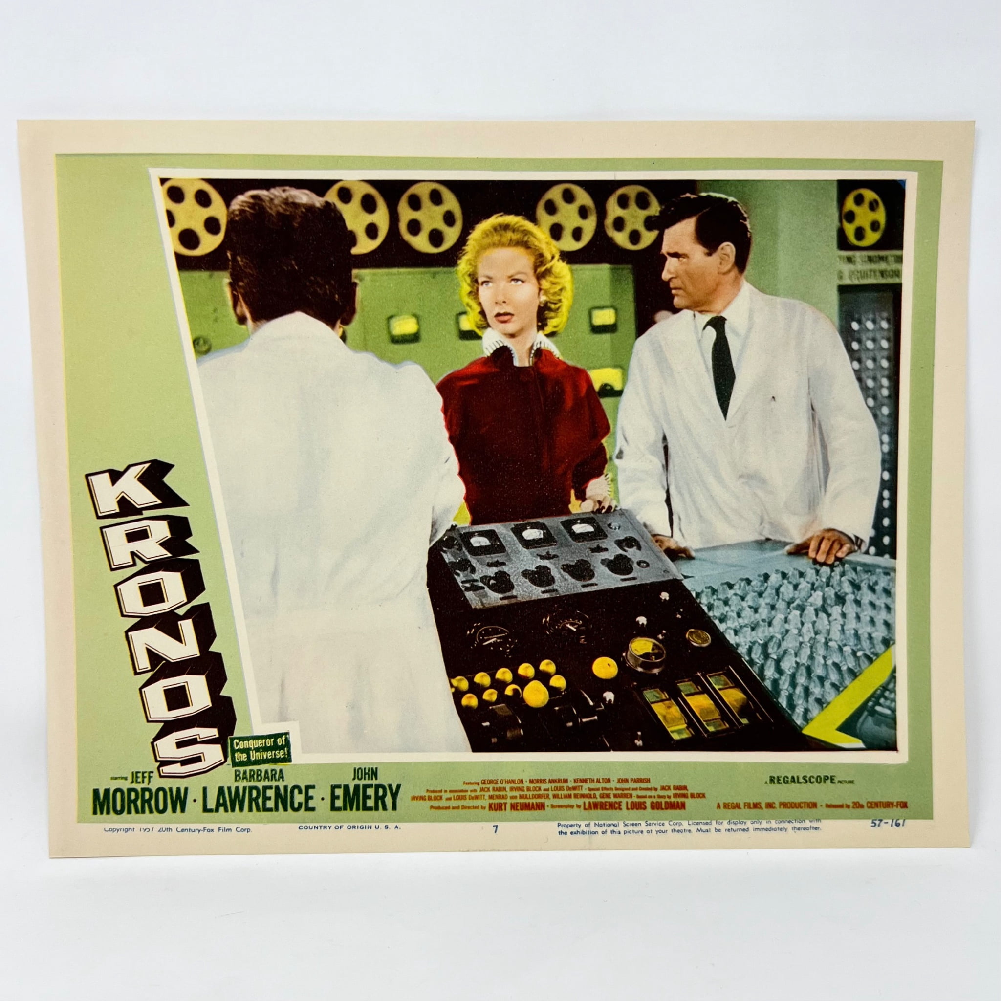 1957 Kronos Scifi Collectible Movie Lobby Card 7 Jeff Morrow Barbara ...