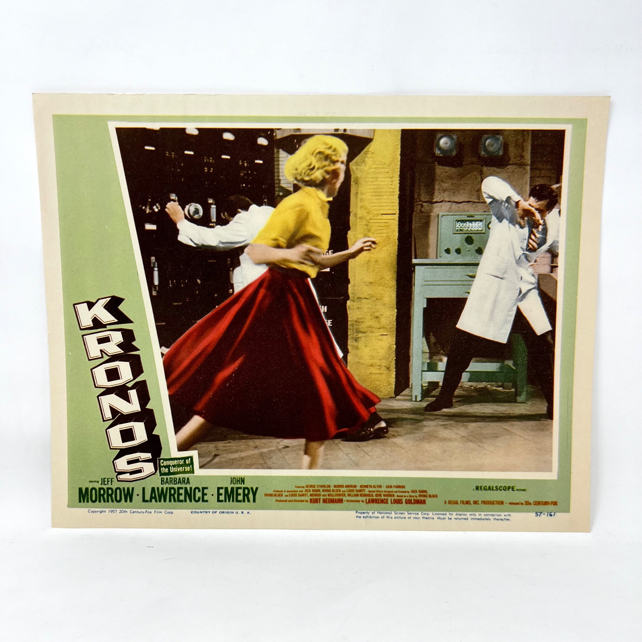 1957 Kronos Scifi Collectible Movie Lobby Card Jeff Morrow Barbara ...