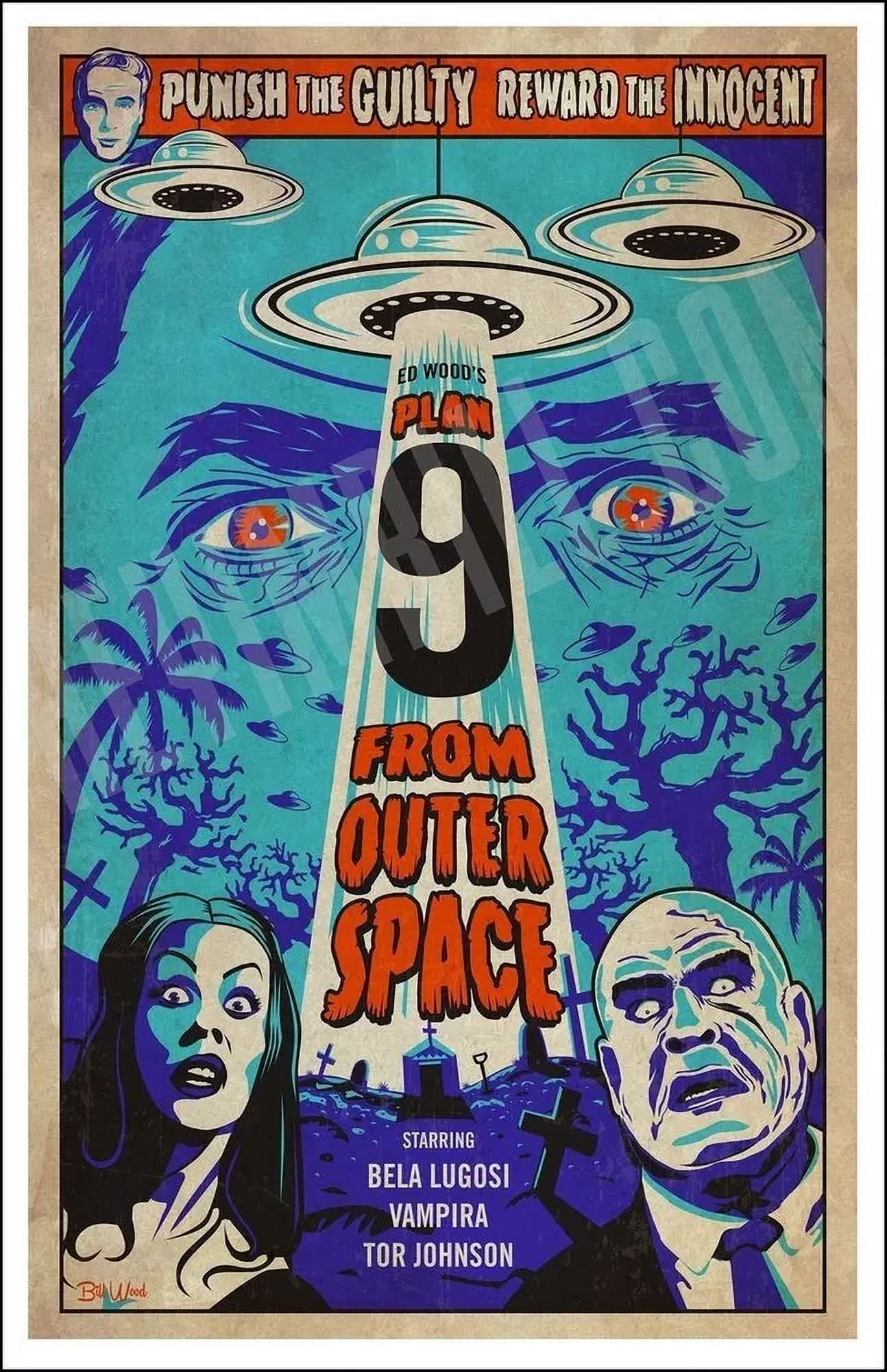 1957 Plan 9 From Outer Space Movie Poster Wall Art Print Bela Lugosi 11 ...