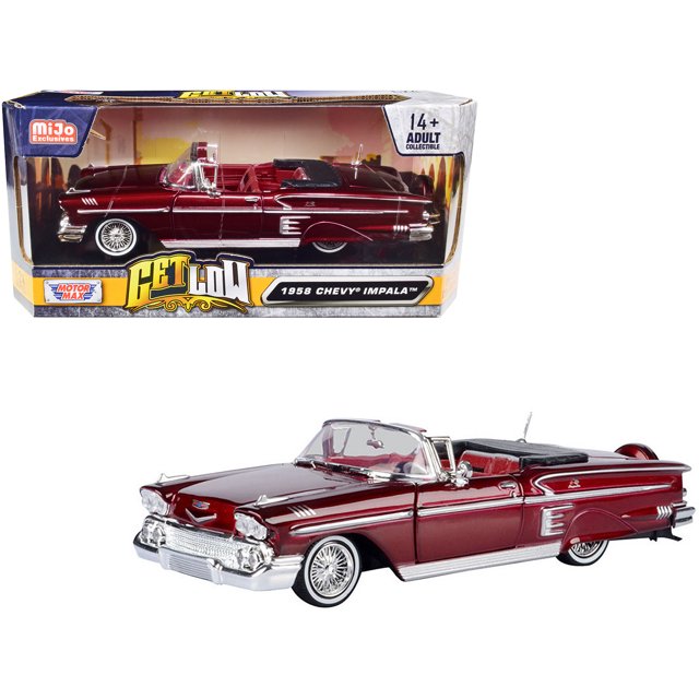 1958 Chevrolet Impala Convertible Lowrider Dark Red Metallic w/Red ...