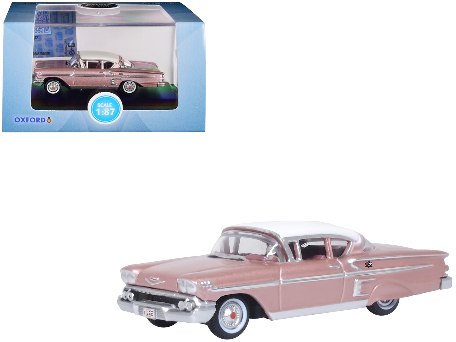 1958 Chevrolet Impala Sport Cay Coral Pink Metallic with White Top 1/87 ...