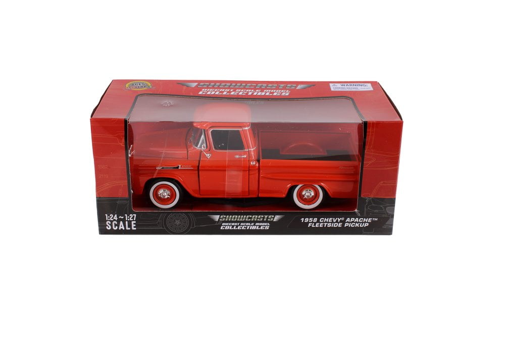 1958 Chevy Apache Fleetside Pickup, Orange - Showcasts 71311OR - 1/24 ...