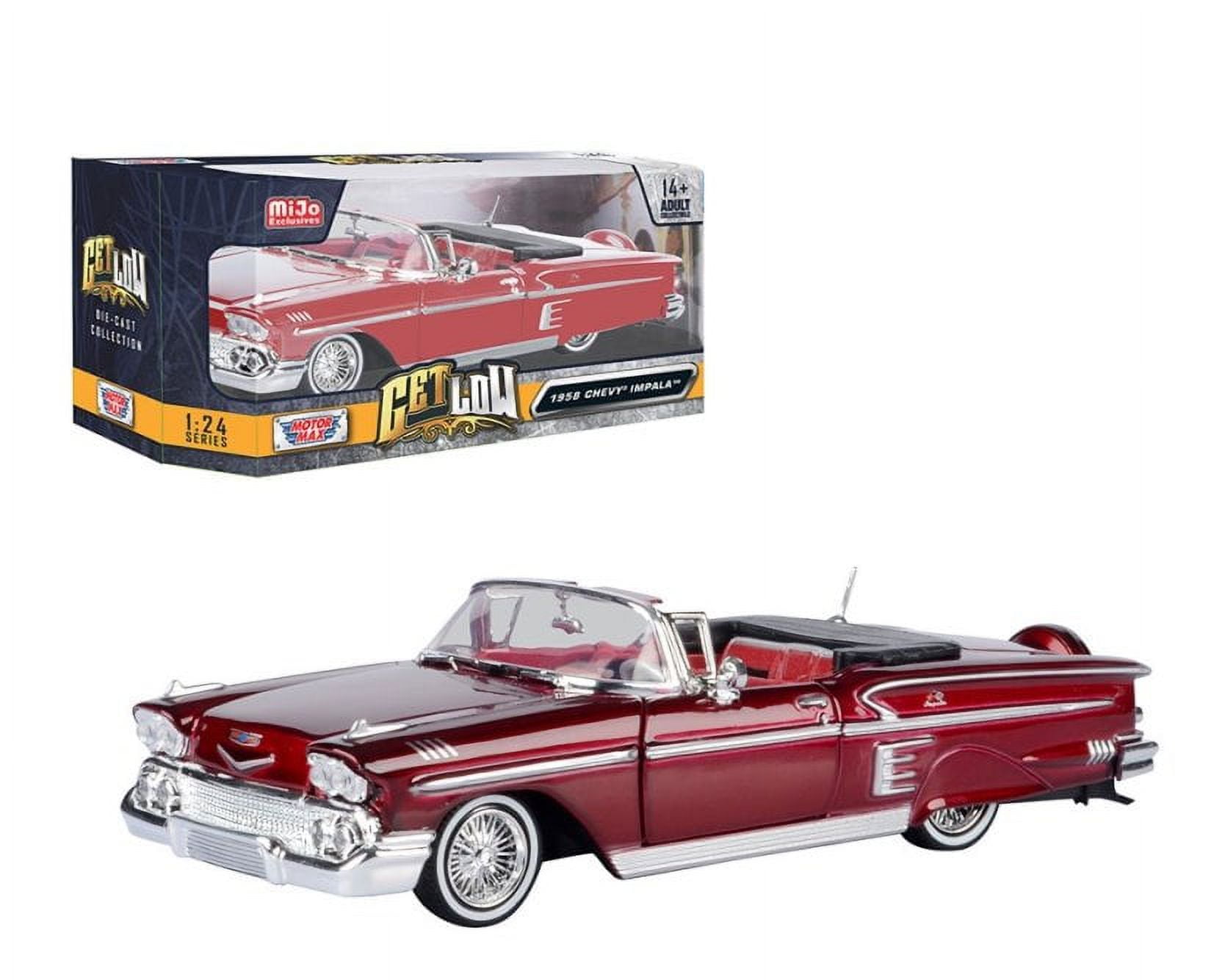 1958 Chevy Impala Convertible, Red - Motor Max 79025MRD - 1/24 scale ...