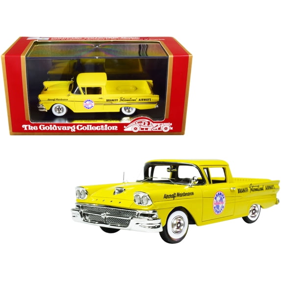 1958 Ford Ranchero Aircraft Maint. Car Yellow "Braniff International ...