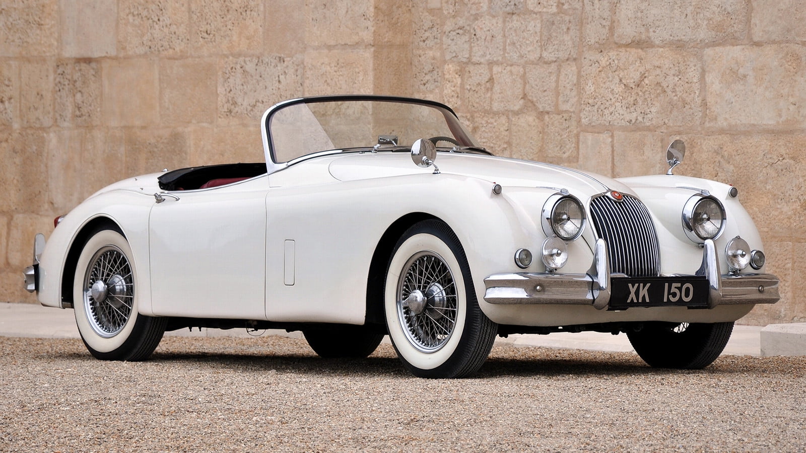 1958 Jaguar XK150 Open Two Seater Car - 20x30 Inch Glossy Laminated ...