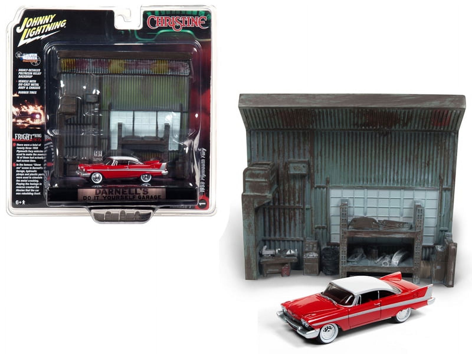 1958 Plymouth Fury Red with "Darnell's Garage" Interior Diorama from ...