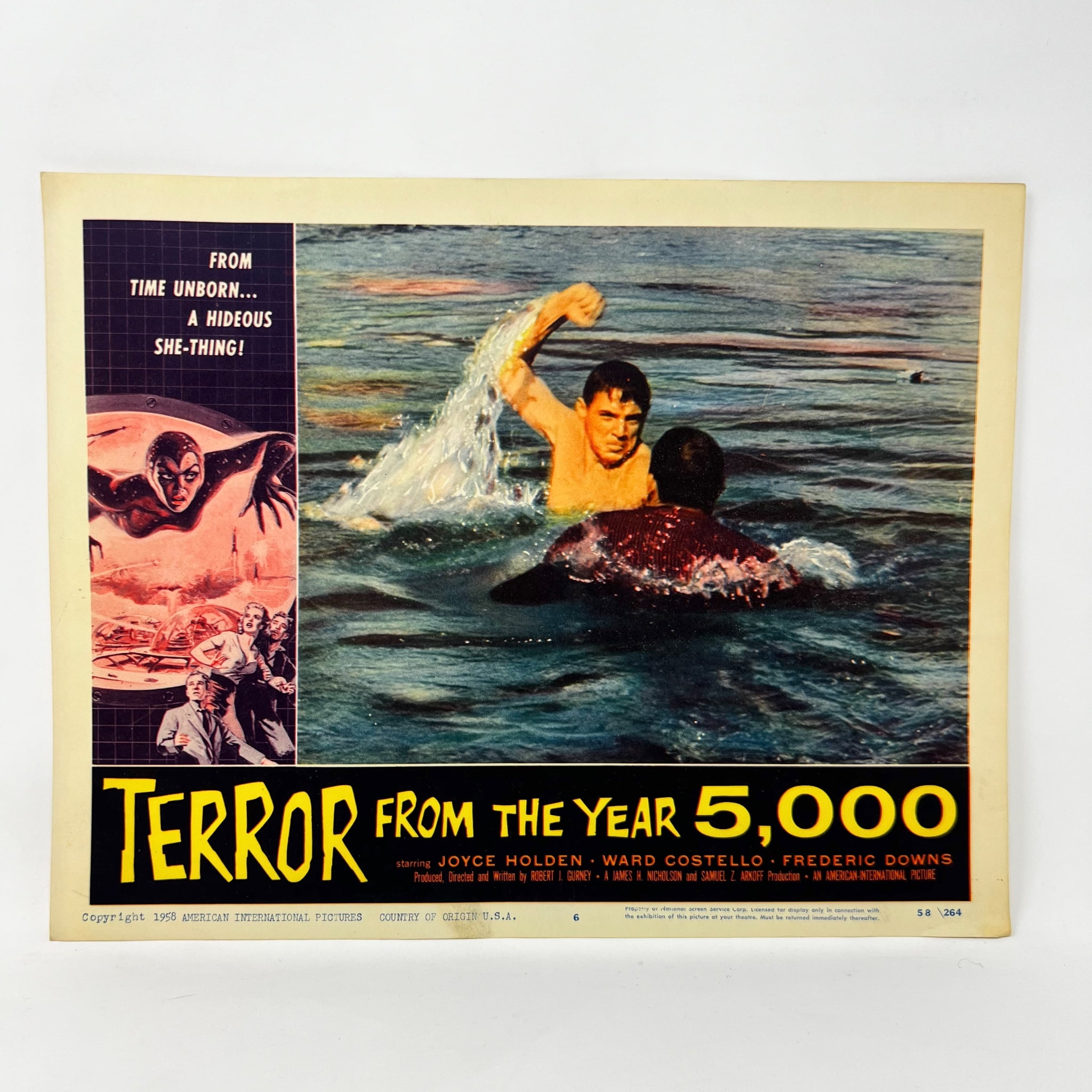 1958 Terror From The Year 5,000 Original Movie Lobby Card No.6 ...