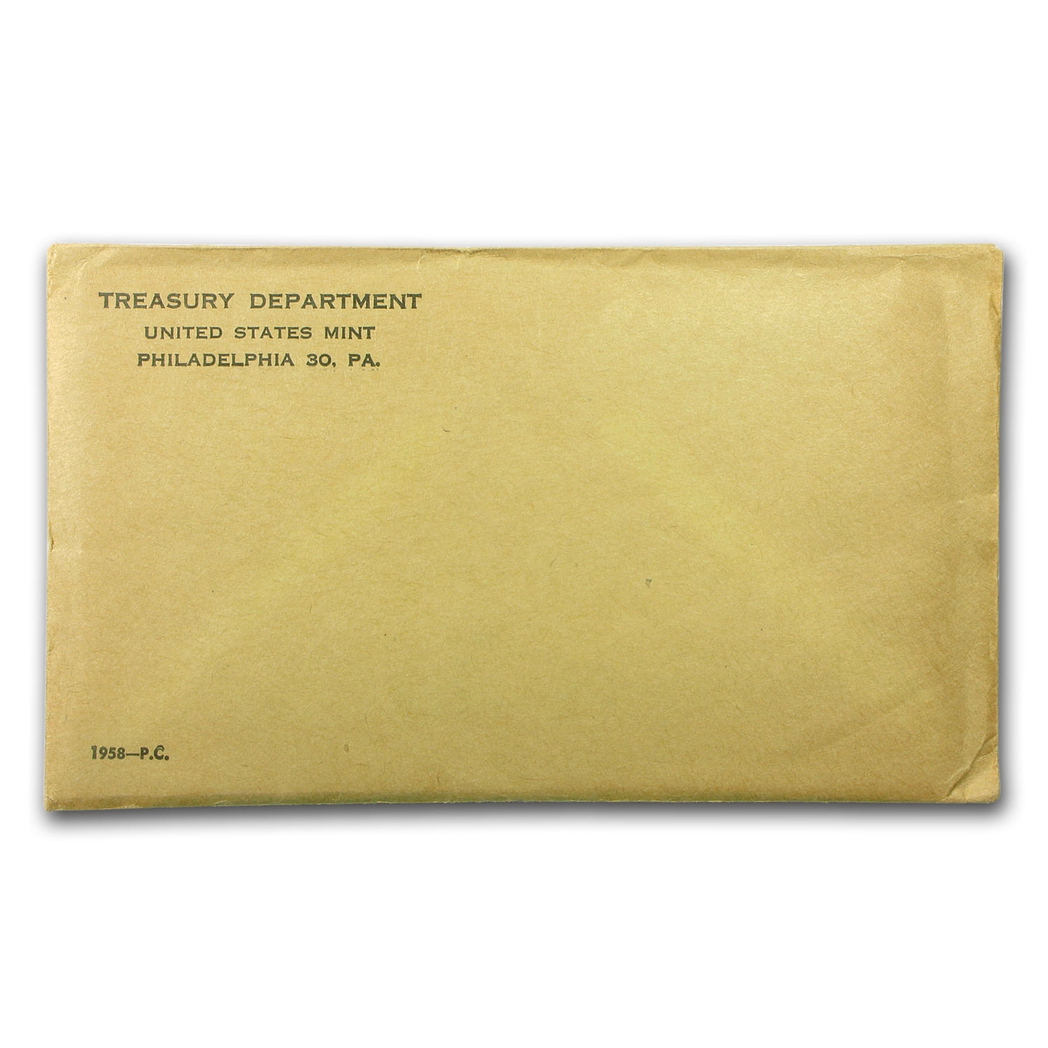 1958 U.S. Proof Set - Mint Sealed Envelope with Quarter, Dime, Half ...