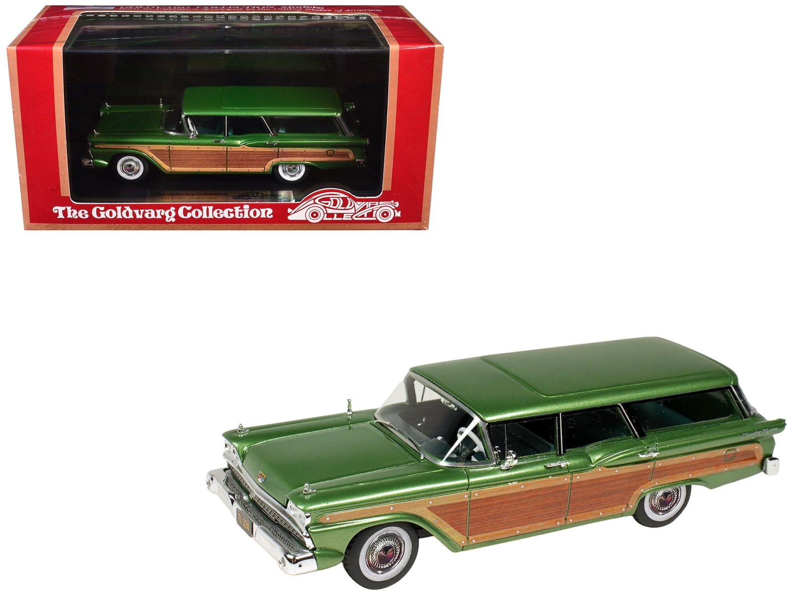 1959 Ford Country Squire Sherwood Green Metallic with Woodgrain Sides ...