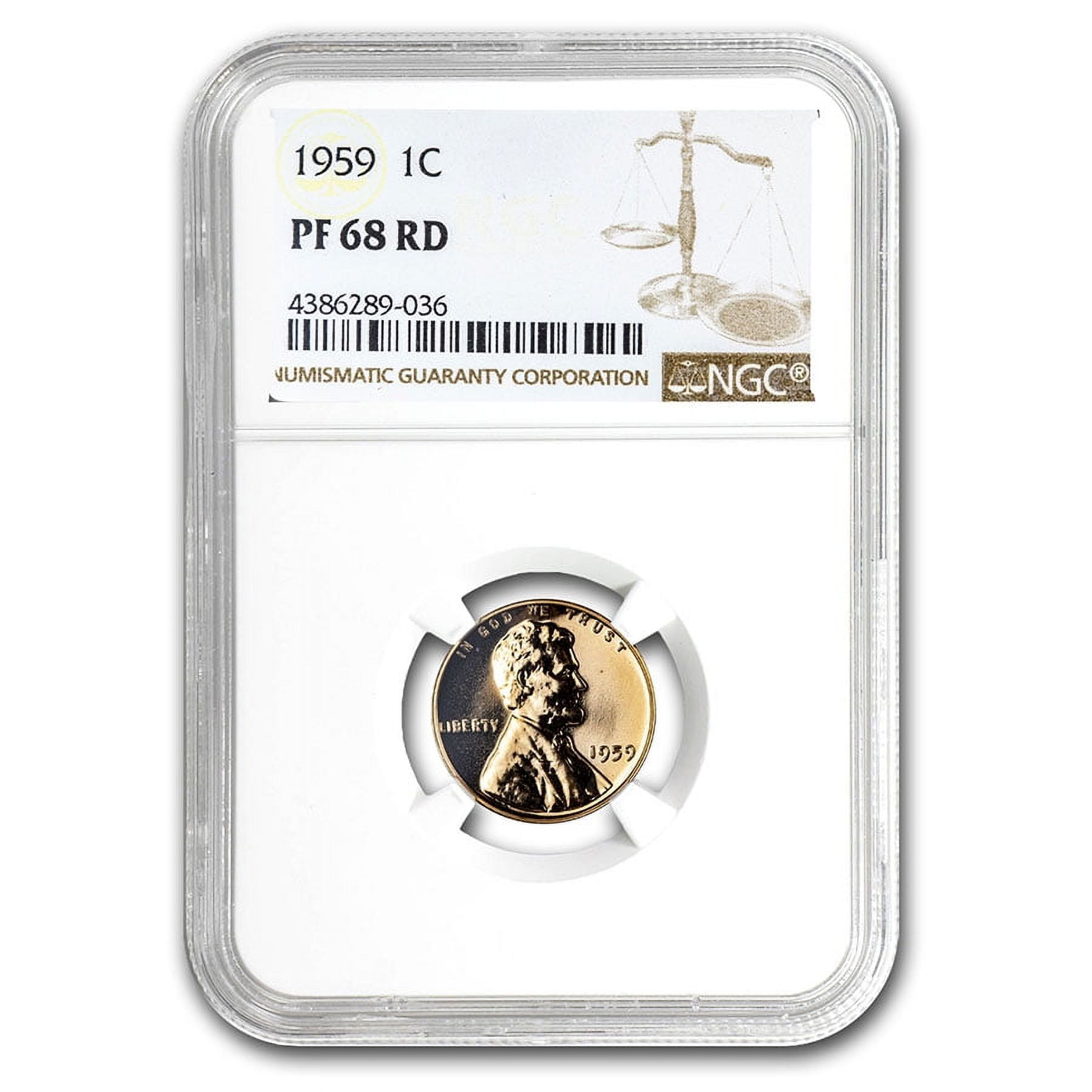 1959 Lincoln Cent PF-68 NGC (Red) - Walmart.com